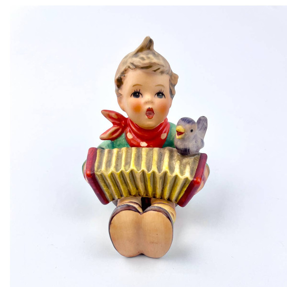 Hummel | Accents | Vtg Goebel Hummel Lets Sing 1 Concertina Playing Boy ...